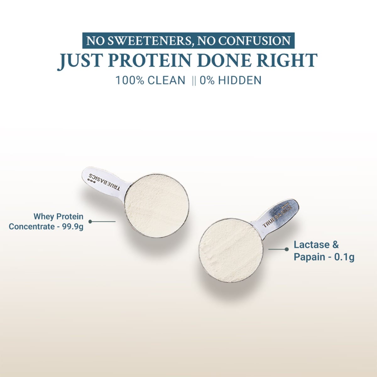 TrueBasics Clean Raw Whey Protein Concentrate Powder (Unflavoured, 1kg ...